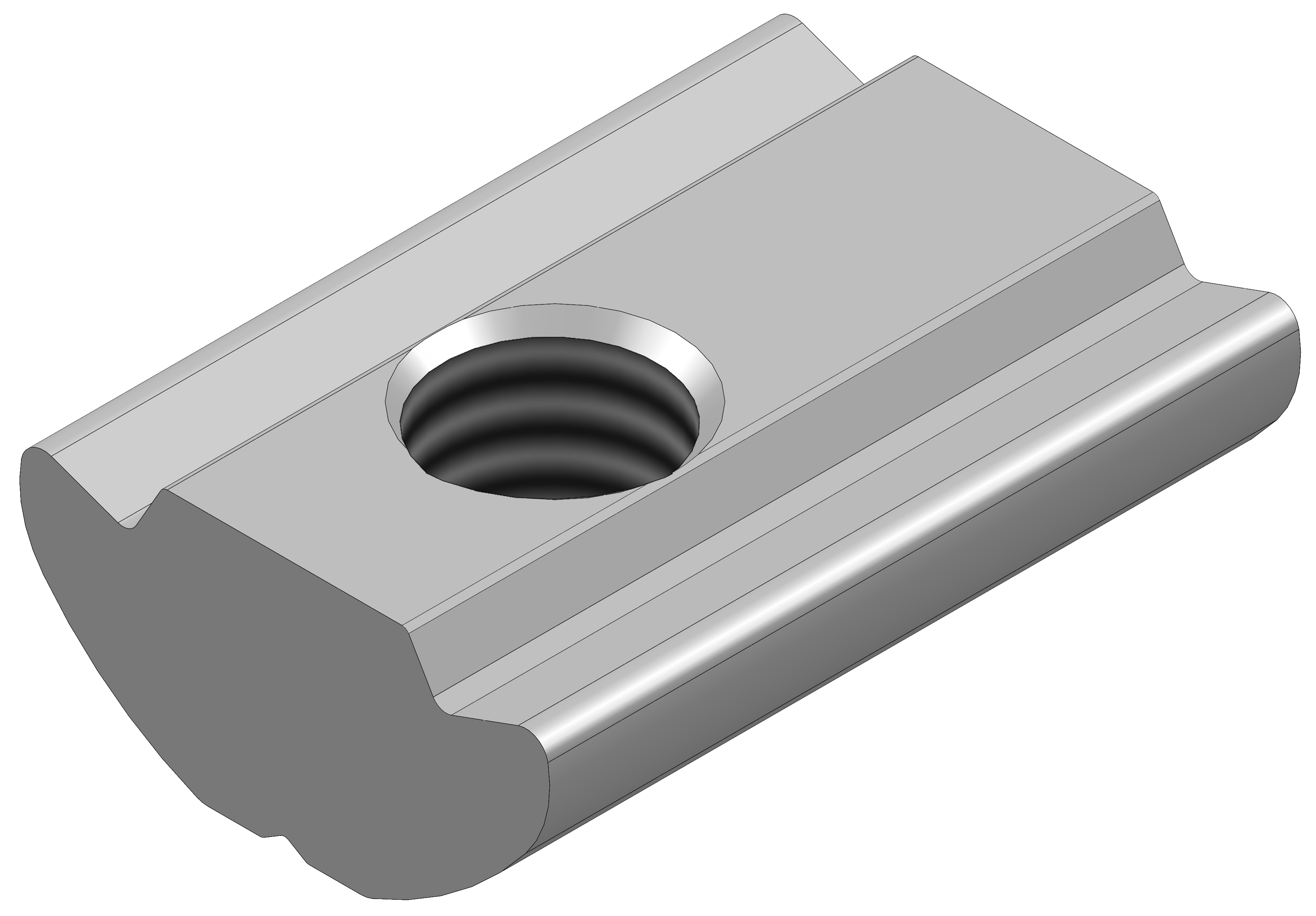 M8x1.25 25mm Bright Zinc 1-Hole Std Offset Nut (10 PK)